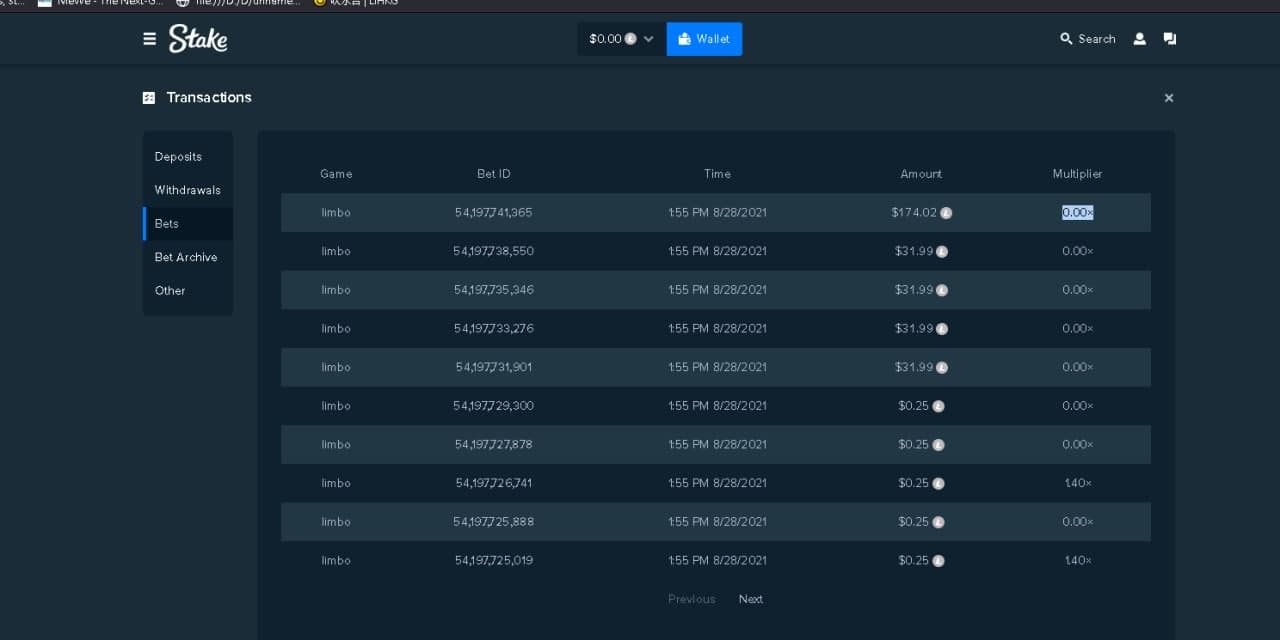 How Limbo can lose many times in 1.4x? - Limbo - Stake Forum